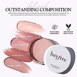 bayfree Multi Glow Balm, Cream Blush for Cheeks, Blush Balm Face Makeup, Radiant Finish, Hydrating, Creamy, Lightweight & Blendable Color, Face Balm, 0.63 Oz (Dewy)