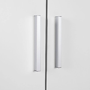 Madesa Wardrobe Armoire Closet Hanging Storage Cabinet 2 Doors with Shelf 31" L Organization Unit for Bedroom and Office - White