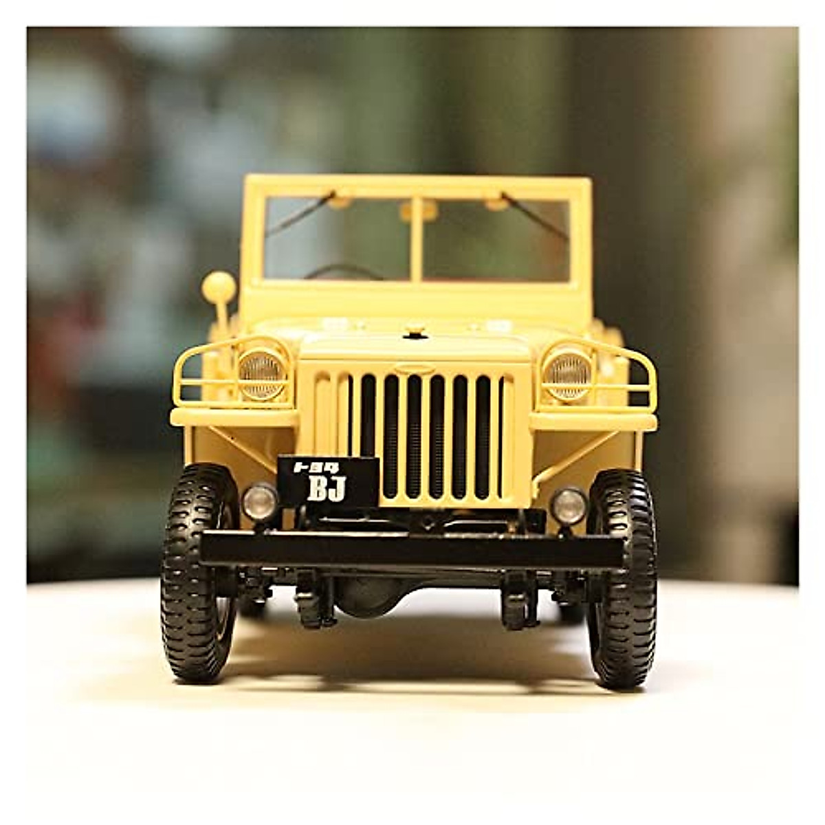 HAYCHE Alloy Resin Car Vehicle Model Fit for Toyota Land Cruiser BJ 1 18 Alloy Car Model Collectibles Simulation Metal Toys Collection Festive Deluxe Gift (Color : Yellow)