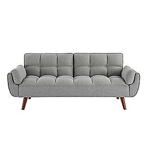 Verfur Futon Sofa Bed Sofabed, Light Gray