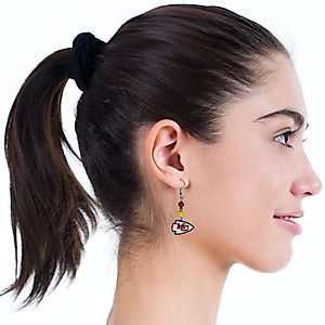 NFL Siskiyou Sports Womens Kansas City Chiefs Fan Bead Dangle Earrings One Size - Team Color