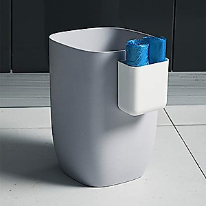 MOSUNKA Self Adhesive Wall Mounted Storage Box Bathroom Makeup Wall Organizer White Pen Holder Remote Cellphone Holders for Bedroom Home Decor Kicthen Room 2Pcs