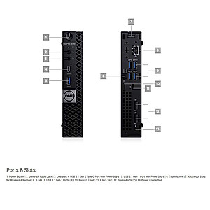 Dell OptiPlex 5060 Micro Desktop Computer with Intel Core i5-8500T 2.1 GHz Hexa-Core, 8GB RAM, 256GB SSD (5H0P7)