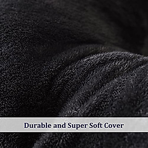 WhatsBedding Pregnancy Pillows for Sleeping,Memory Foam Filling U Shaped Pregnancy Pillows Full Body Pillow for Pregnancy with Velvet Cover (55 inches, Black)