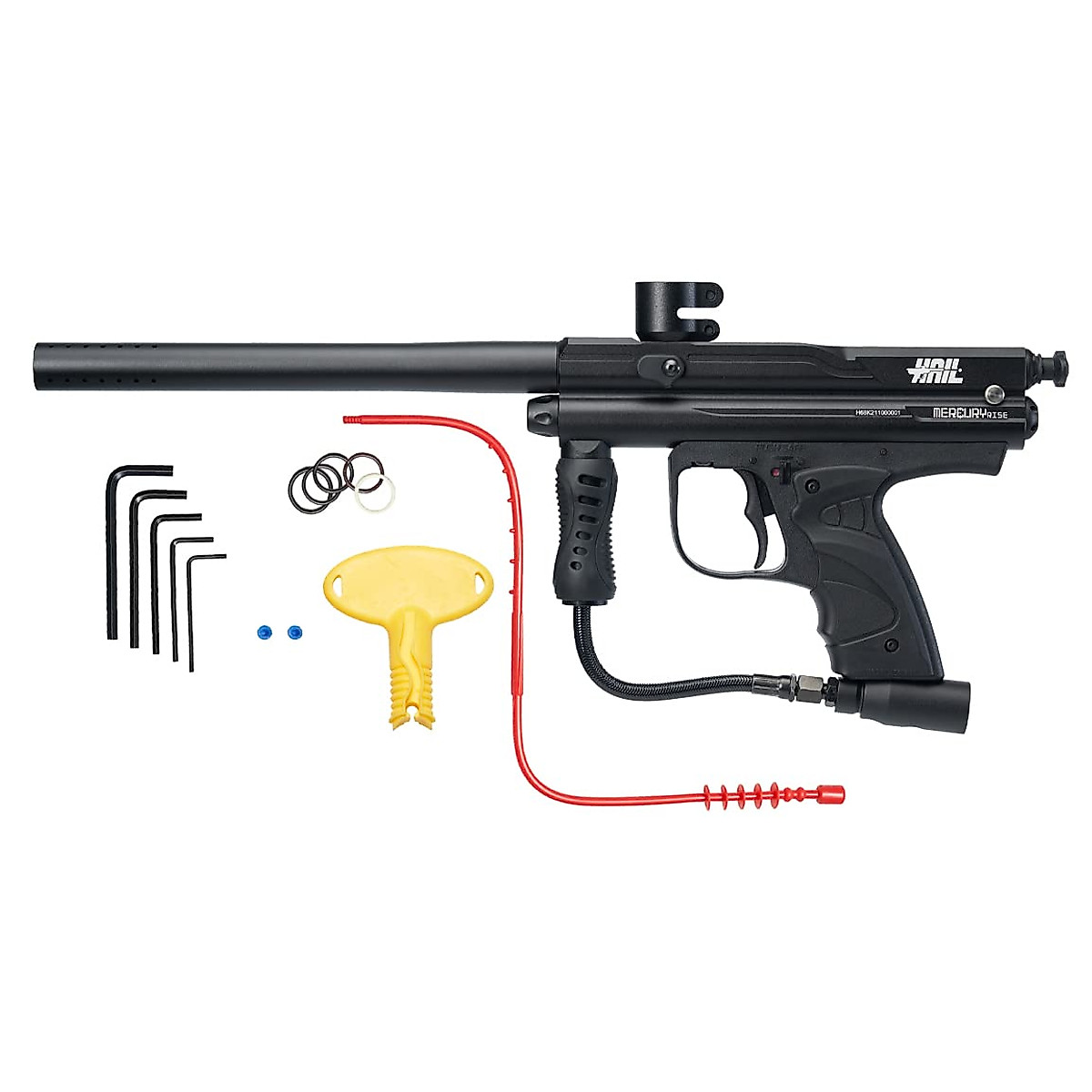 Mercury Rise Hail Semi Auto .68 Caliber Paintball Gun Marker (Hail Black)