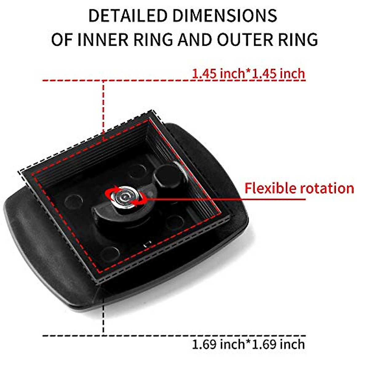 Erduoduo 2 Pack QR Plate（43x43mm） Quick Release Plate Replacement for Velbon tripods CX-460 CX-460mini CX-444 CX-888 CX-470 CX-570 CX-690 DF-50