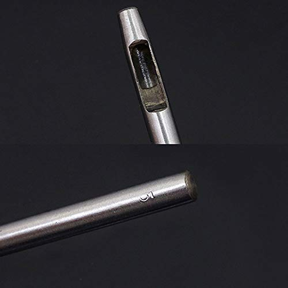 10Pcs Leather Hole Punch Cutter 0.5mm-5mm Leather Working Tools for Leather Watch Bands Belts Canvas Paper Plastics Round Hollow Hole Punch Cutter Tool (Round Hole Punch)