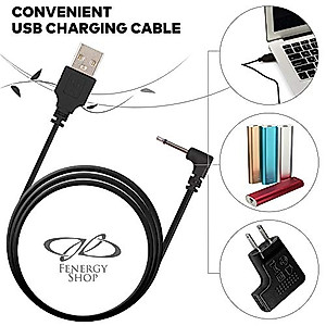 FENERGY SHOP Replacement DC Charging Cable | USB Charger Cord - 2.5mm (Black) - Fast Charging