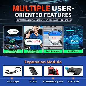 Autel MaxiCOM MK908 II Scanner: 2024 Up of MK908 MS906 PRO MP900BT MS906BT, ECU Coding as Elite 2 PRO MK908 Pro II MS908S Pro II, 38+ Service, 3K+ Bidirectional Tool, OS 10, OE All Sys, Auto Scan 2.0