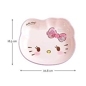 Hello Kitty Cute Pink Dinnerware Flatware Meal Set – Plate Bowl Cup Spoon, 4 pieces