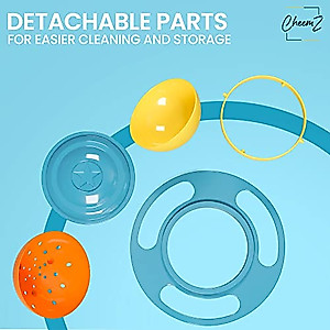 CheemZ Gyro Bowl for Toddlers-Baby Magic Bowl-360 for Kids Age 1 To 3 Years-Spill Resistant Bowls for Toddlers with Lid and 360 Bowl Rotations, Mess Free Snack Bowls for Toddlers, 17 x 17 x 7cm - Blue