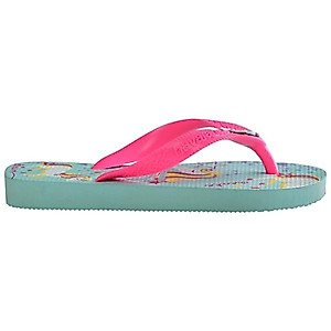 Havaianas Kid's Fantasy Flip Flop Sandal, Ice Blue/Shocking Pink, 13-1 M US Little Kid