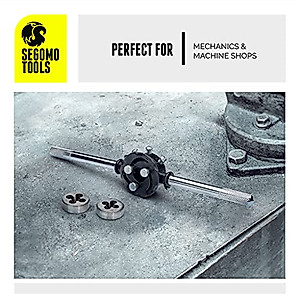 Segomo Tools 60 Piece Metric & SAE Threading Tap & Die Tool Set with Storage Case | Rethreading Kit | Tap Set | Tap and Die Kit | Tap and Die Set Metric and Standard - TD60MMSAE