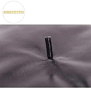 MINGSEECESS Women PU Leather French Black Beret Hat Causal Beanie Hat