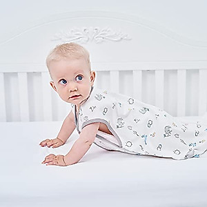 EXQ Home Baby Sleep Sack L 2-Pack,Sleep Sack 2t Wearable Blanket Baby Unisex Soft Baby Sleep Sack 12-18 Months,Sleeping Bag Baby Cotton Sleeveless Sleepsack 2-Way Zipper,White Rabbit