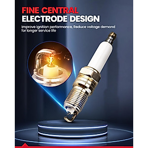 KAX IFR6T11 Iridium Spark Plug 4589,Double Iridium Spark Plugs 6 Pack Fit for Camry,RAV-4,Tundra,tC,RX330,RX300,Highlander,xB,Sienna,ES330,ES300,GX470,Avalon,LS430,Miata,4Runner,SC430,Miata,4Runner