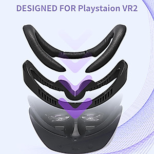 VR Face Pad for PlayStation VR2, Breathable Holes Leather Protective VR Accessories VR Face Cover Cushion Replacement Fitness Facial Interface Bracket Compatible with PS VR2