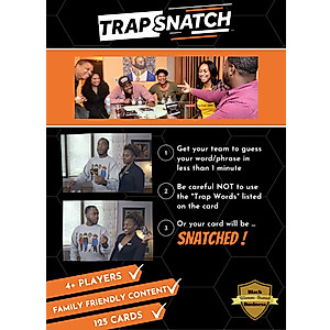 Trap Snatch - for The Culture Guessing Game [Black Culture Party Game ] | 4+ Players | Family Friendly | Ages 13+ | Original Edition
