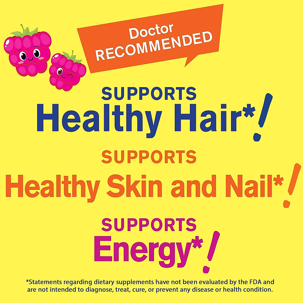 WellYeah Biotin Gummies for Kids 5000 mcg - Supports Hair Growth, Skin Health, and Nails - Natural Sourced Flavors - GMO Free, Gluten Free - Gummy for Boys and Girls - 60 Count