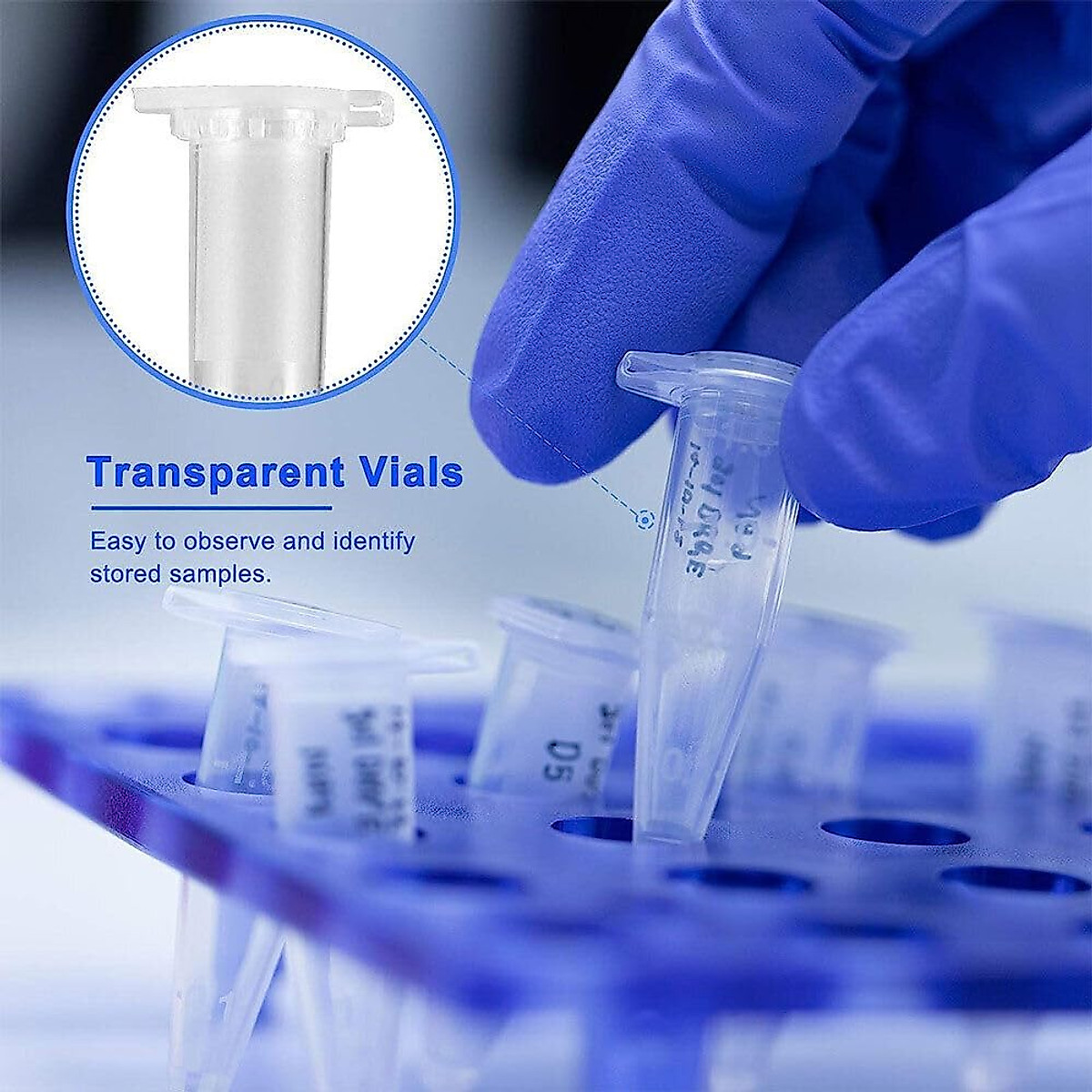 zoomto 1.5ml Microcentrifuge Tubes 500PCS,Centrifuge Tubes with Attached Lid,Clear Conical Micro Centrifuge Small Sample Bottle Vials Container for Lab,Plastic Lab Snap Tubes,Clear Graduation