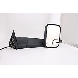 PZ TOWING MIRROR PAIR SET Replacement for 98-02 RAM 1500 2500 3500 Powered Heated Black