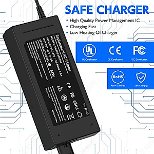 42V 2A Electric Scooter Charger for GOTRAX,PowerFast 1-Prong Inline Connector for 36V Pocket Mod,Diameter 5.5mm, 2.1mm