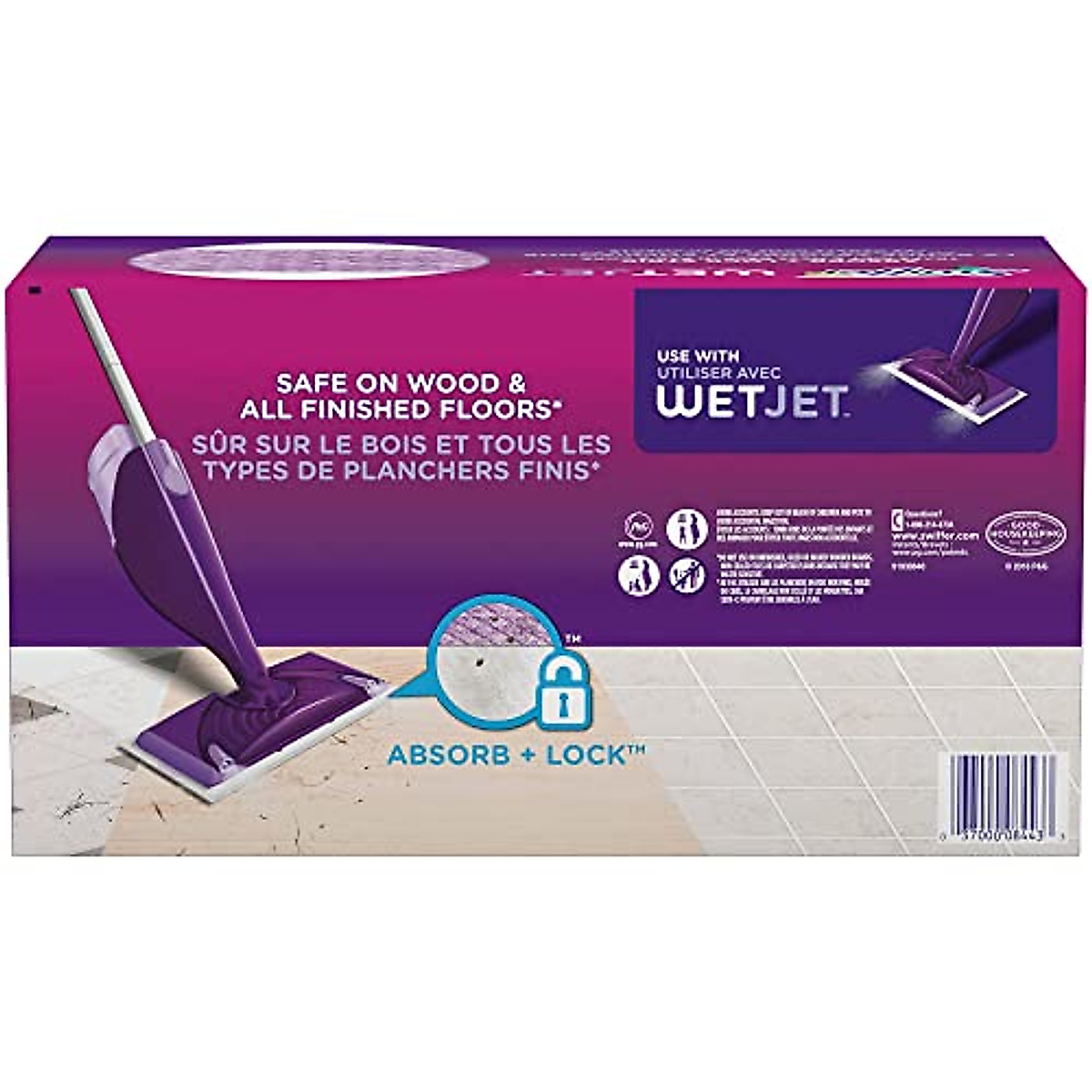 Swiffer® WetJet System Refill Cloths, 14" x 3", 24 Cloths Per Pack, Box Of 4 Packs