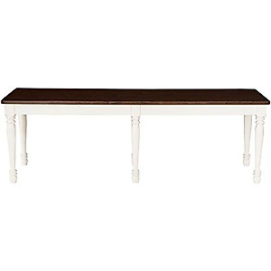 Crosley Furniture Shelby Dining Bench, Distressed White