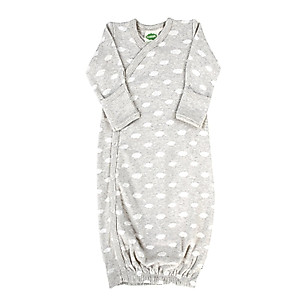 PARADE Organic Gowns - Signature Prints Clouds Grey 0-3 Months