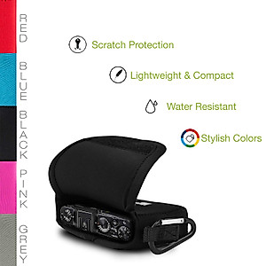 MegaGear 'Ultra Light' Neoprene Camera Case Bag with Carabiner for Canon PowerShot G7X, Canon PowerShot G7 X Mark II Cameras (Black)