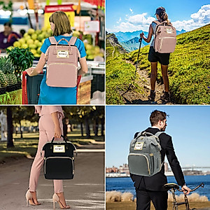 HOTBEST Baby Diaper Bag Backpack,Newborn Registry for Baby Shower Gifts, Portable Nappy Bags for Girls Boys, Multifunction Travel Stuff Maternity New Mom Gifts for Women, Black