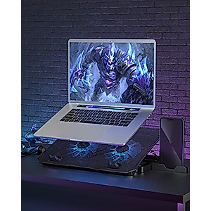 KeiBn Laptop Cooling Pad, Gaming Laptop Cooler 2 Fans for 10-15.6 Inch Laptops, 5 Height Stands, 2 USB Ports (S039)