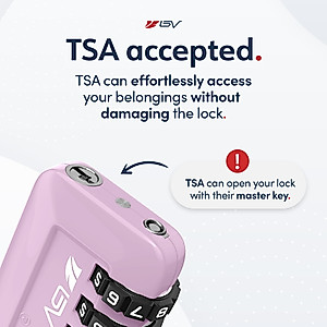 TSA Accepted Luggage Travel Lock, Set-Your-Own Combination Lock for School Gym Locker, Luggage Suitcase Baggage Locks, Filing Cabinets, Toolbox, Case (Purple, 2 Pack)