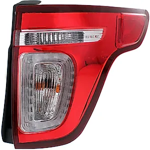 Evan Fischer Passenger Side Tail Light Assembly Compatible With 2011-2015 Ford Explorer, 2013-2015 Police Interceptor Utility With Bulb