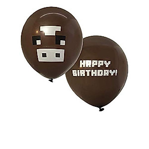 Pixel Miner Crafting Style Gamer Party Supplies 30 Pcs Pixel Miner Crafting Video Game Balloons 12" Latex Balloons for Kids Birthday Party Favor Supplies Decorations Perfect for Your Miner Party Theme Party