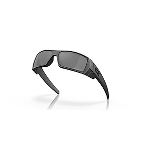 Oakley Men's Oo9014 Gascan Rectangular Sunglasses, Steel/Prizm Black Polarized, 60 mm + 1