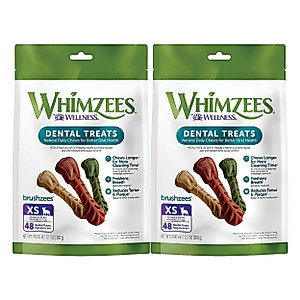 Whimzees Dental Dog Treats - Natural Grain-Free Chews for Healthy Teeth & Gums - Variety Pack - Small Breeds - Vegetarian Dental Care Snacks (2-Pack)