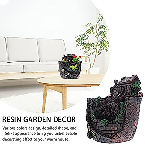 Homoyoyo Flower Vases Decorative 1pc Bonsai Gift Indoor Outdoor Inches Party Desk Scenery Landscape Coffee, Doll Led Container Fleshy Pot, Office Plant Resin Decoration, Pot Statues Plants Pots