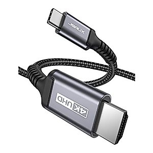 USB C to HDMI Cable 6.6ft/2M, JSAUX 4K UHD USB 3.1 Type-C to HDMI 2.0 Cord for Home Office, [Thunderbolt 3 Compatible] for Samsung Galaxy S22 S21 Ultra Plus MacBook Pro/Air iPad Pro 2021 iMac and More