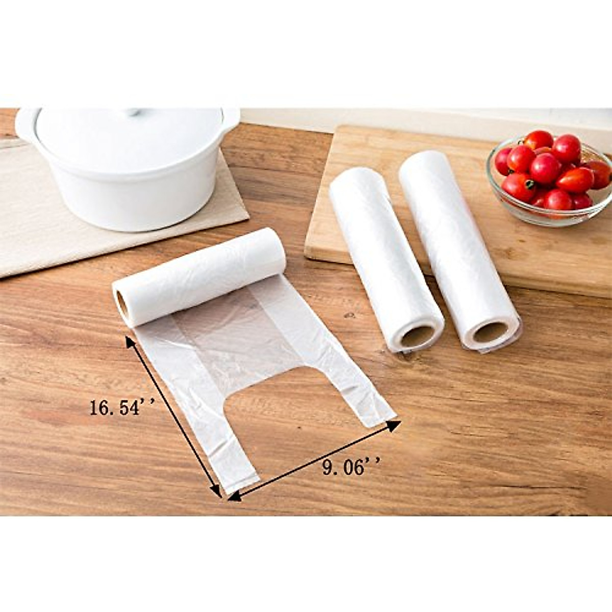 ZHOUWHJJ 1.6 Liter Small Trash Bag for Small Tiny Trash Bin Can Countertop Plastic Desk Car Mini Trash Can Trash Bin, 2 Rolls(200 Counts)