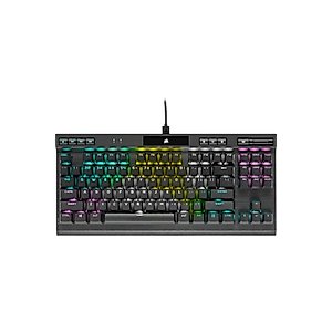 Corsair K70 RGB RAPIDFIRE Mechanical Gaming Keyboard - USB Passthrough & Media Controls - Fastest & Linear - Cherry MX Speed - RGB LED Backlit (Renewed)