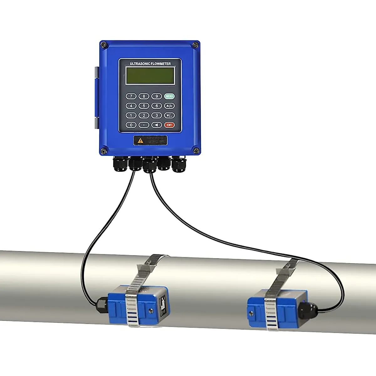 Ultrasonic Flow Meter TUF-2000B Liquid Flowmeter IP67 Digital +TM-1 DN50-700mm