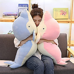 Seeneey Dolphin Stuffed Animal Plush Soft and Adorable Throw Pillow Stuffed Doll Plush Kids Girls Sleeping Pad Gift Room Decor, 11.8 Inches, Blue.
