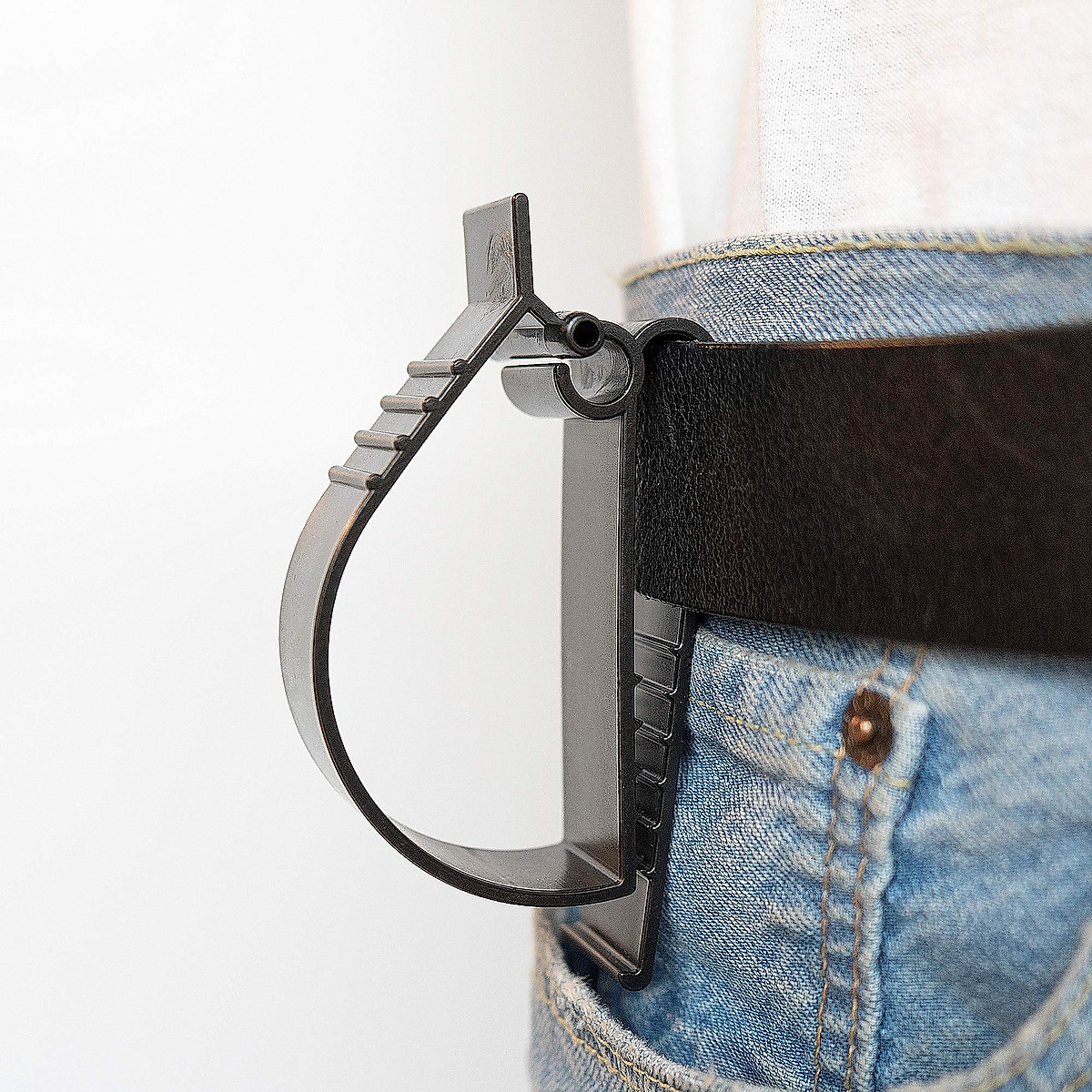 Hard Hat Belt Clip, Glove Utility Belt Clip, Hearing Protection Belt Clip, Hard Hat Grabber - Belt Hanger Clip (1pack, Black)