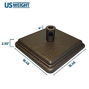 US Weight 40 Pound Umbrella Base Designed to be Used with a Patio Table (Bronze) (FUB40BZ)