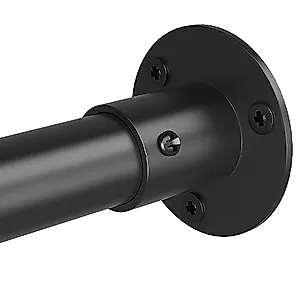 Closet Rods for Hanging Clothes - Heavy Duty Closet Poles 43-74 Inches - Adjustable Closet Rod Extender Hanging - Space Saving Closet Bar for Hanging Clothes, Laundry Room, Mud room, College Dorm