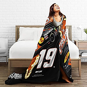 Martin Truex Jr 19 All Season Fleece Blanket Throw Ultra Soft Flannel Blanket Digital Printed Premium Fluffy Microfiber Fleece