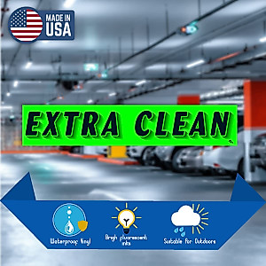 VERSA-TAGS 7.5" Black/Green Vinyl Number Decals 11 Dozen Set Windshield Pricing & 1 Pack of Each of Extra Clean, Financing Available, Cash 14.5" x 2.75" Sticker Windshield Decal Auto Dealership