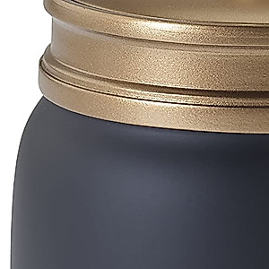 Avanti Linens - Covered Jar, Multipurpose, Decorative Home Accessories (Memphis Black Collection)