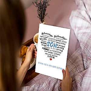 Unique Son birthday Card from Mom and Dad, Joke Birthday Card for Son Adult, Praise Son Birthday Card from Parents, Hilarious Son Birthday Gift with Envelope